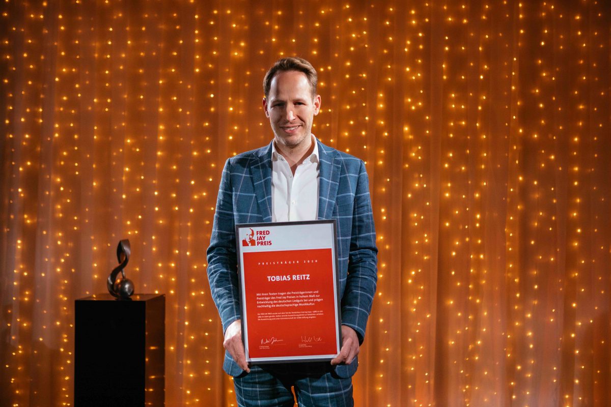 Auszeichnung für Textdichter Tobias Reitz - BRF2 Radio
